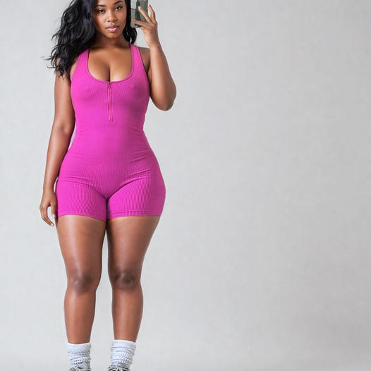 Baywatch Romper in Pink Promo - Sellerpic