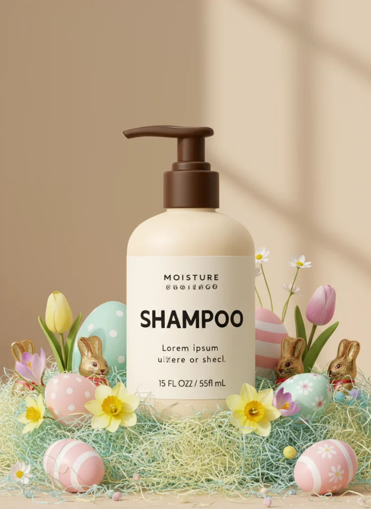 Shampoo Easter Themed Display Eggs Bunnies Spring Decor | SellerPic